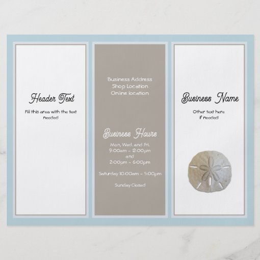 Business Logo Tri-fold Brochure Owner Photo Flyer | Zazzle