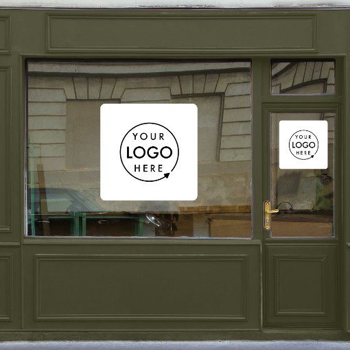 Business Logo | Upload your Company Logo Custom Window Cling | Zazzle