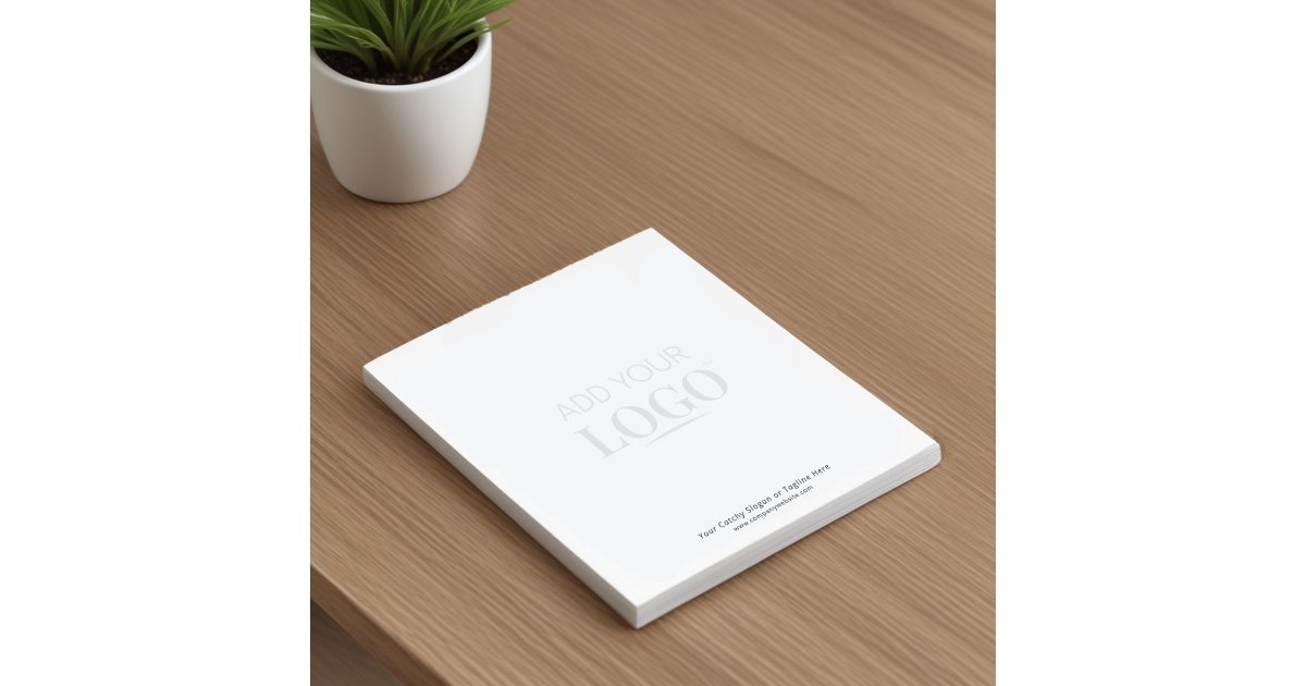 Business Logo Watermark Custom Professional Office Notepad | Zazzle