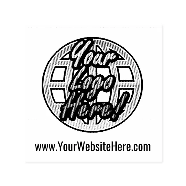 Business Logo Website Company Self-inking Stamp | Zazzle