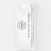 Business Logo | White Minimalist Modern Simple 6' Banner | Zazzle