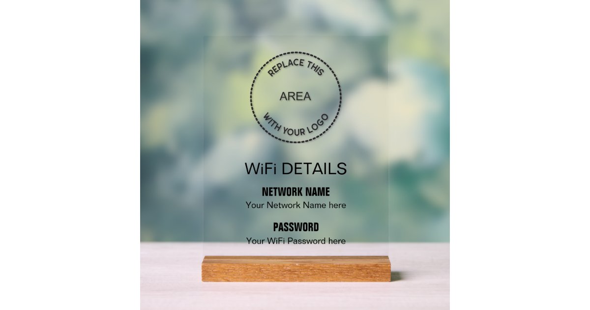 Business Logo WiFi Details Company Sign | Zazzle