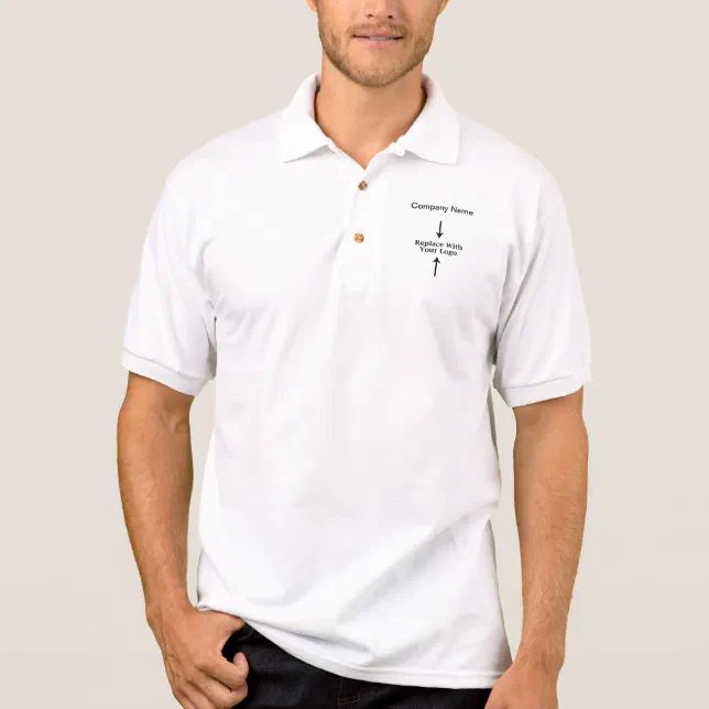 Business Logo Work Polo Shirts | Zazzle
