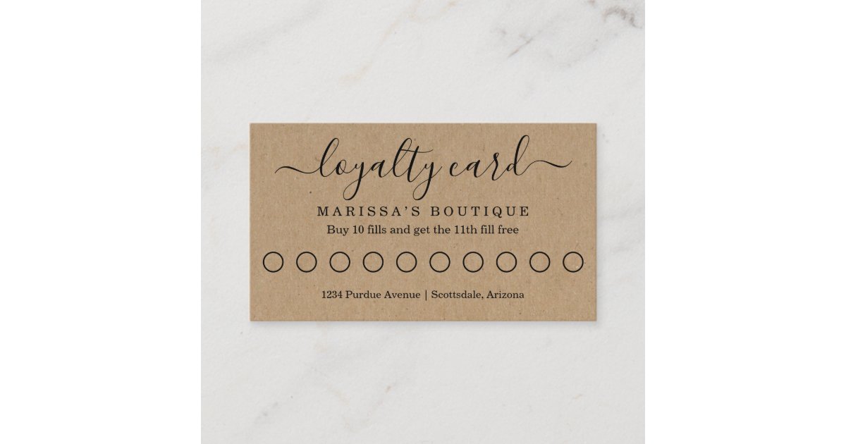 Business Loyalty Card / Reward Punch Card | Zazzle