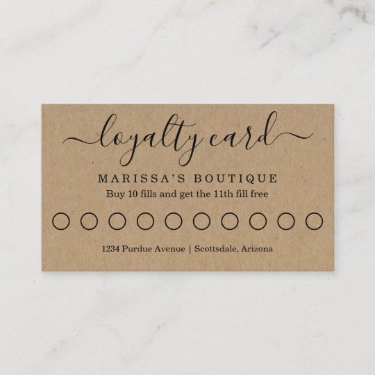 Business Loyalty Card / Reward Punch Card | Zazzle.com