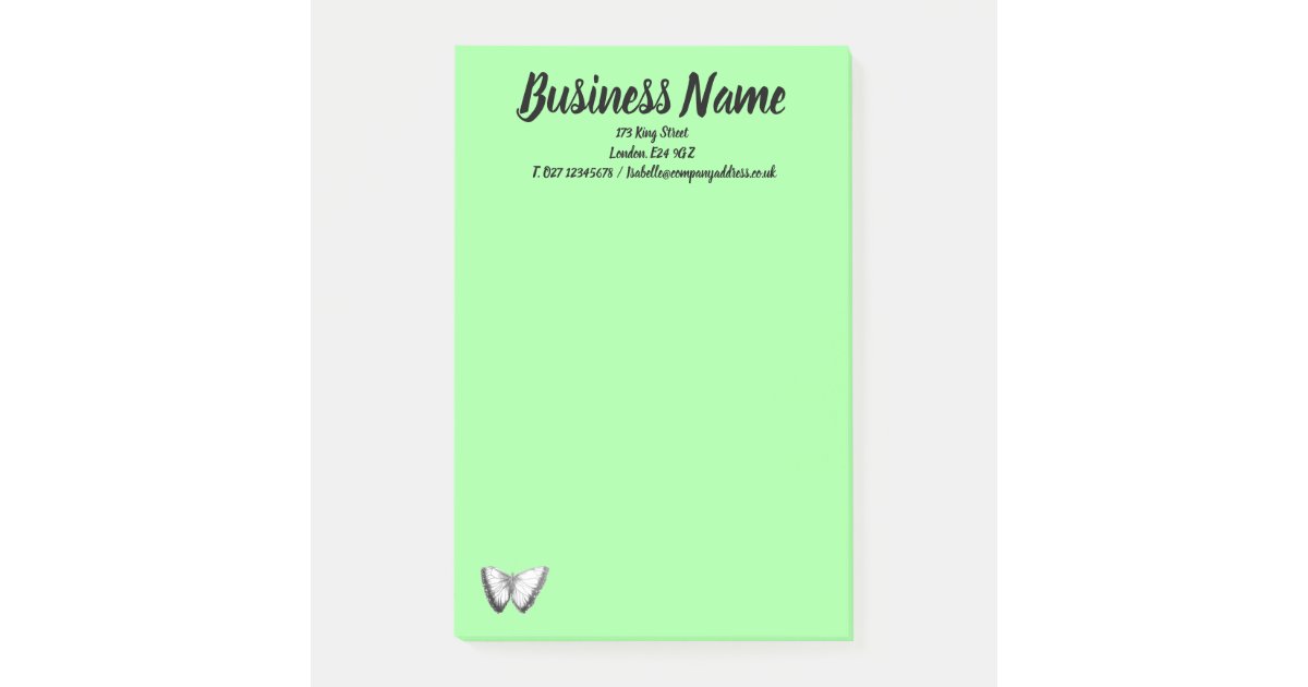 Business Marketing items personalized green Post-it Notes | Zazzle