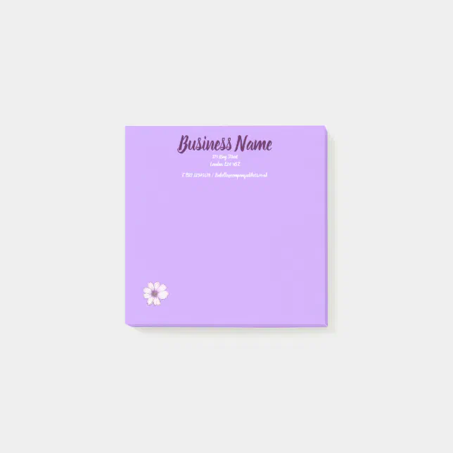Business Marketing items personalized purple Post-it Notes | Zazzle
