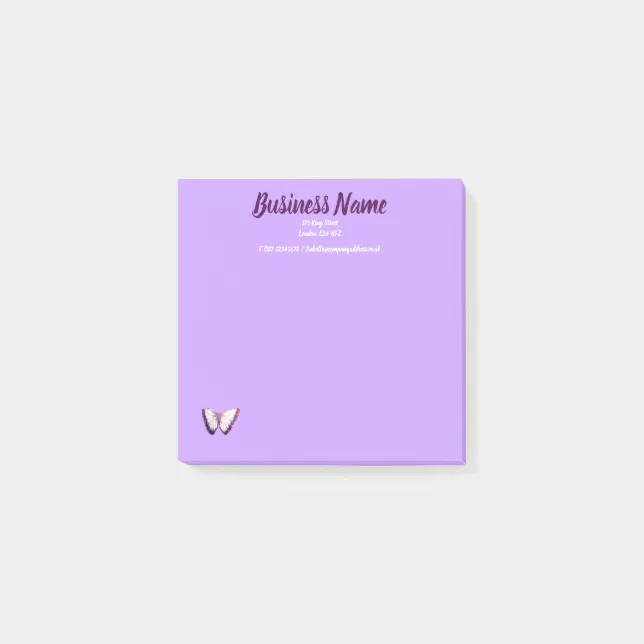 Business Marketing items personalized purple Post-it Notes | Zazzle