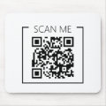 Business Minimalist QR Code Scan Me Mouse Pad | Zazzle