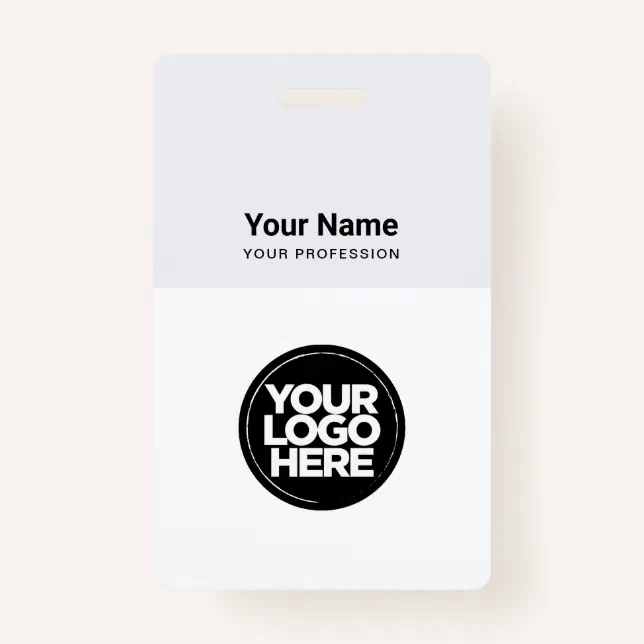 Business Modern Custom Employee Staff ID Logo Badge | Zazzle
