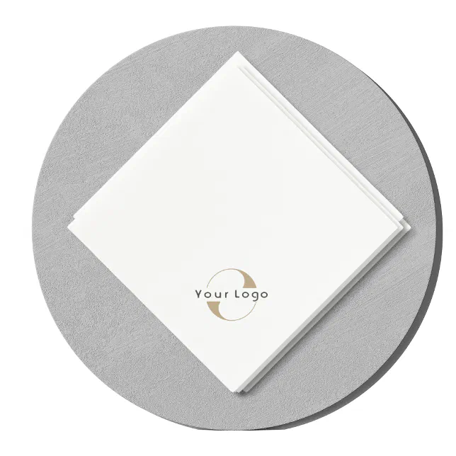 Business Modern Logo Clean Minimal Company White Napkins | Zazzle