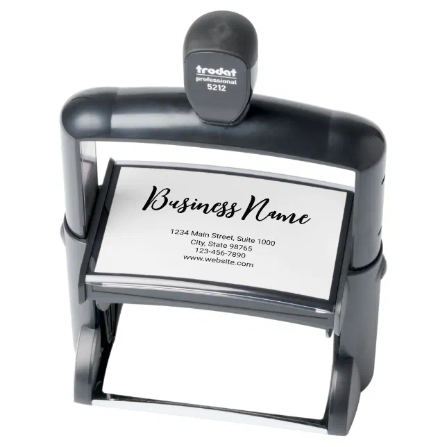 Business Name Address Phone Website Template Self-inking Stamp | Zazzle