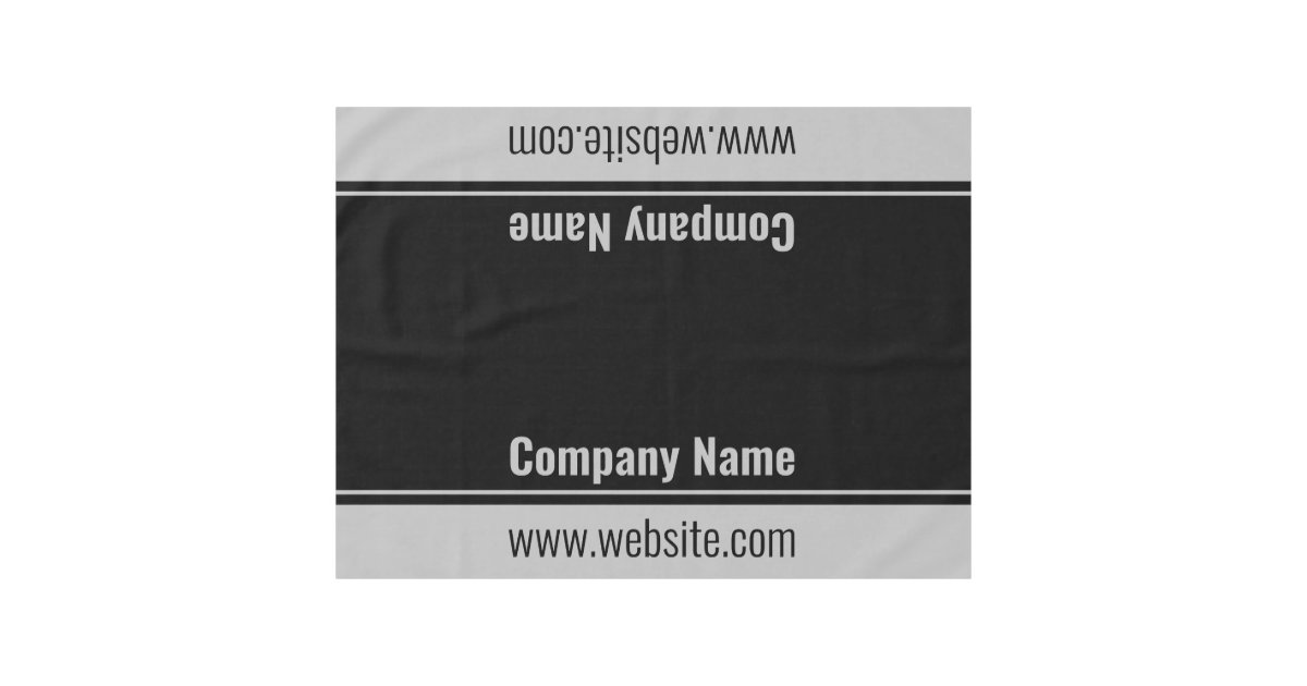 Business Name Black and Gray Website Text Template Tablecloth | Zazzle