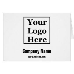 Business Name Black Text and White Your Logo Here | Zazzle
