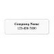 Business Name Bold Italics Phone Number Product Label | Zazzle