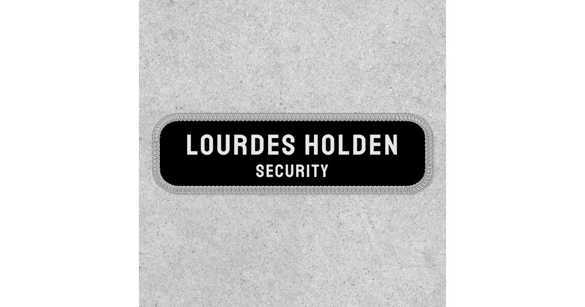 Business Name | Clean Modern Staff Patch | Zazzle