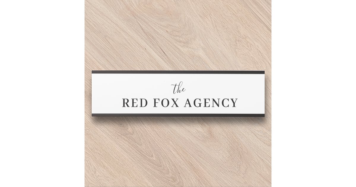 Business Name | Company Branded Door Sign | Zazzle