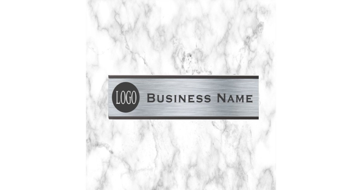 Business Name Company Office Door Sign Silver | Zazzle
