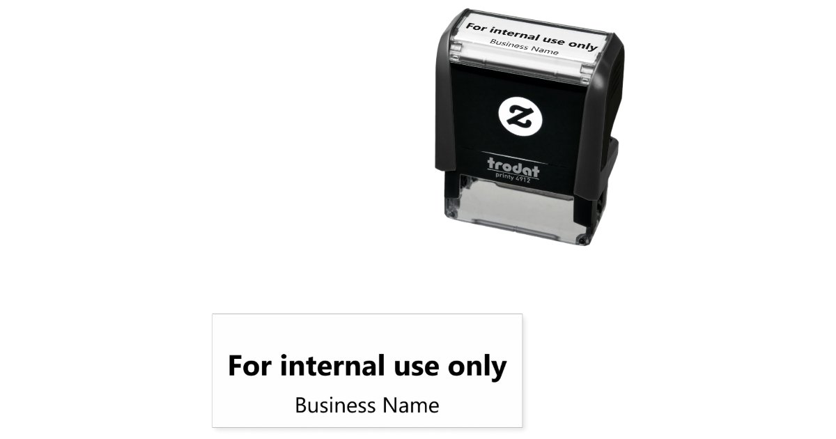 Business Name For Internal Use Only Self-inking Stamp | Zazzle