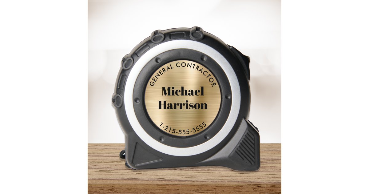 Business Name Gold Tape Measure | Zazzle