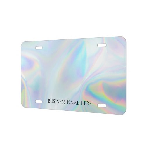 Business Name Holographic Employee Staff License Plate | Zazzle