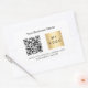 Business name logo qr code brand color rectangular sticker | Zazzle