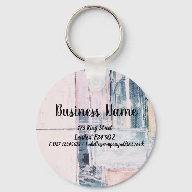 Business Name Marketing Personalised Keychain | Zazzle