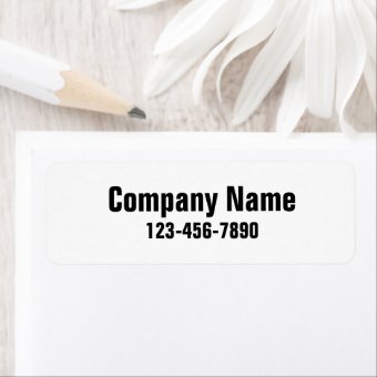 Business Name Phone Number Product Label Template | Zazzle
