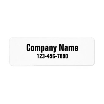 Business Name Phone Number Product Label Template | Zazzle