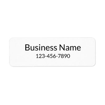 Business Name Phone Number Product Label Template | Zazzle