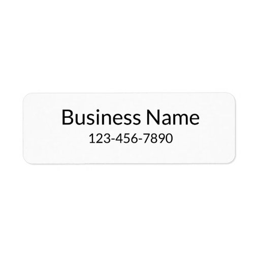 Business Name Phone Number Product Label Template | Zazzle