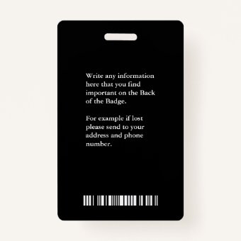 Business Name QR Code Bar Code Custom Badge | Zazzle