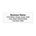 Business Name Return Address Phone Number Template Label | Zazzle