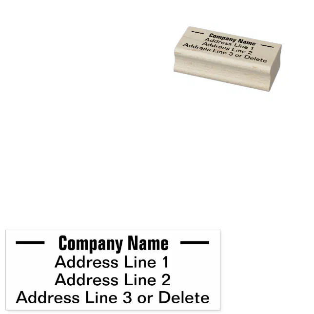 Business Name Return Address Rubber Stamp | Zazzle