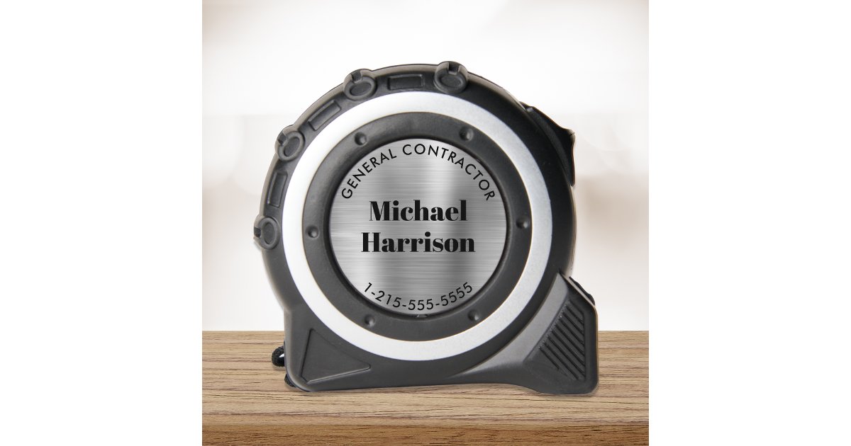 Business Name Silver Tape Measure | Zazzle