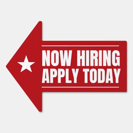 Business Now Hiring Help Wanted Job Apply Sign | Zazzle