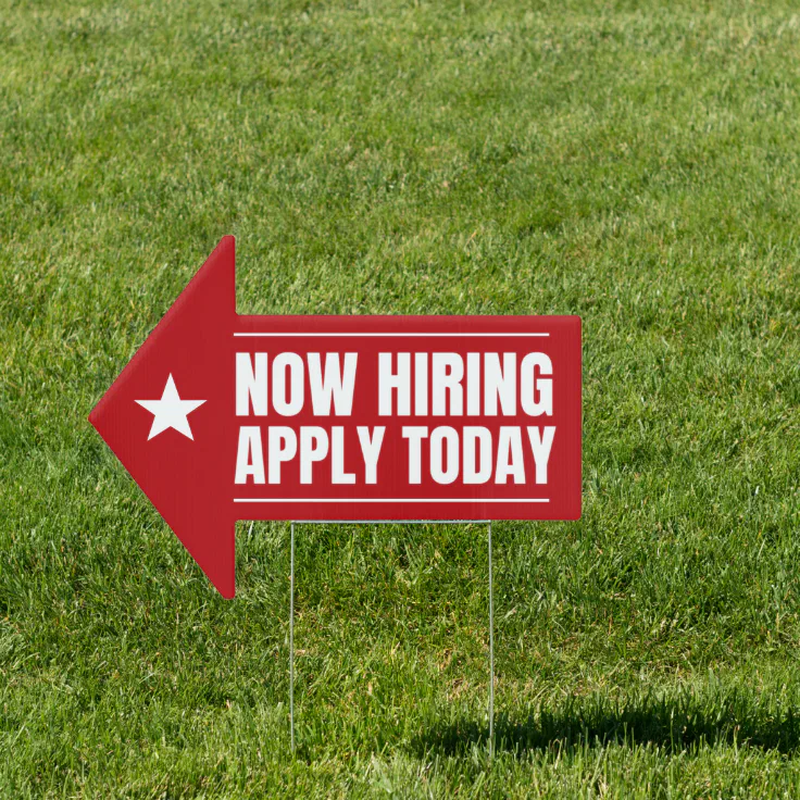 Business Now Hiring Help Wanted Job Apply Sign | Zazzle