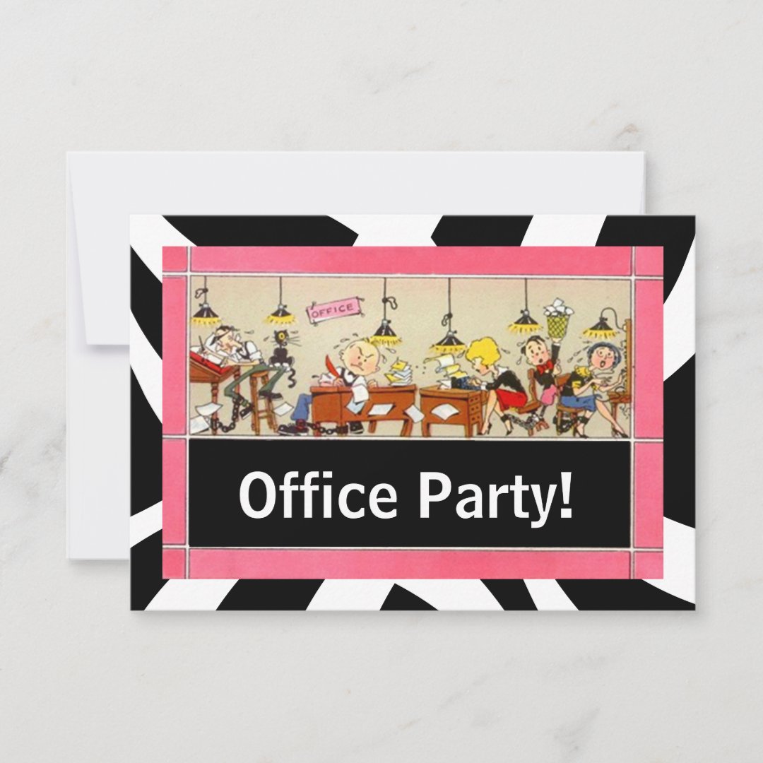 Business Office Party Hard Working Team Invitation | Zazzle