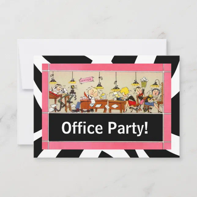 Business Office Party Hard Working Team Invitation | Zazzle
