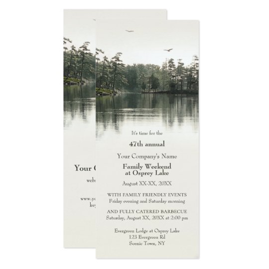 Business or Church Family Weekend Rustic Retreat Invitation | Zazzle.com