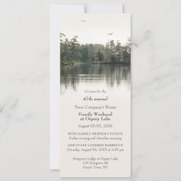 Business or Church Family Weekend Rustic Retreat Invitation | Zazzle