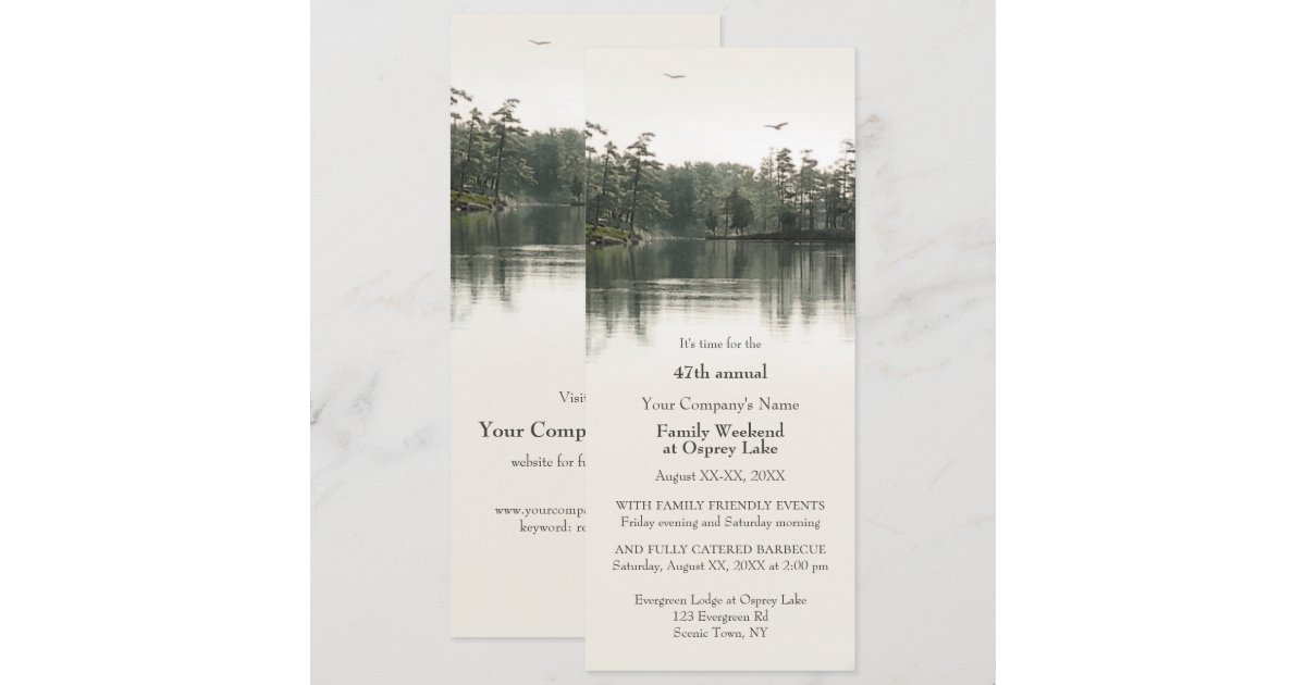 Business or Church Family Weekend Rustic Retreat Invitation | Zazzle