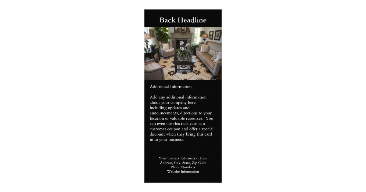 Business or Hotel Rack Cards | Zazzle