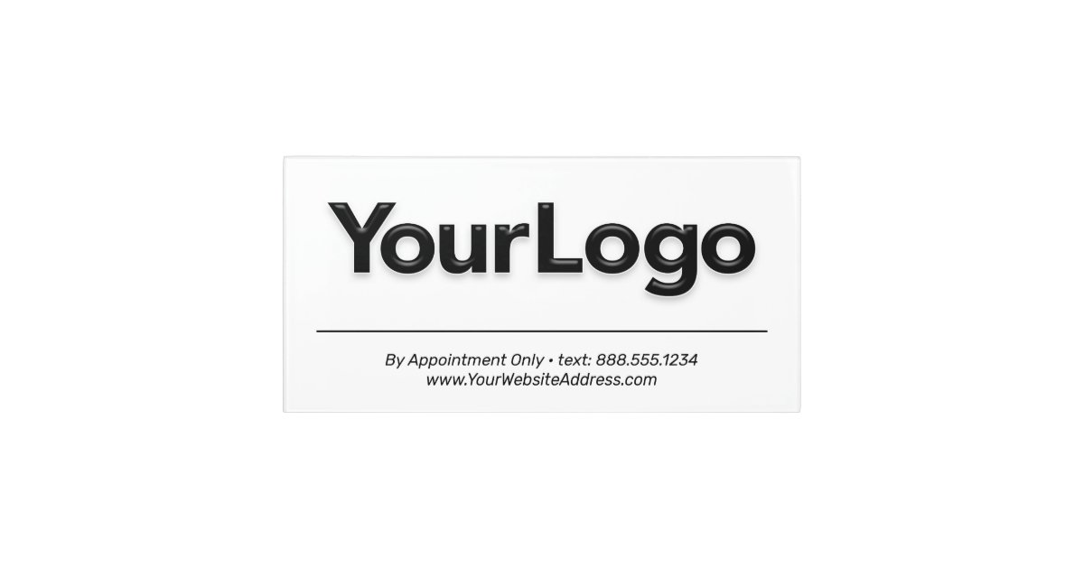 Business Owner Professional Company Custom Logo Door Sign | Zazzle