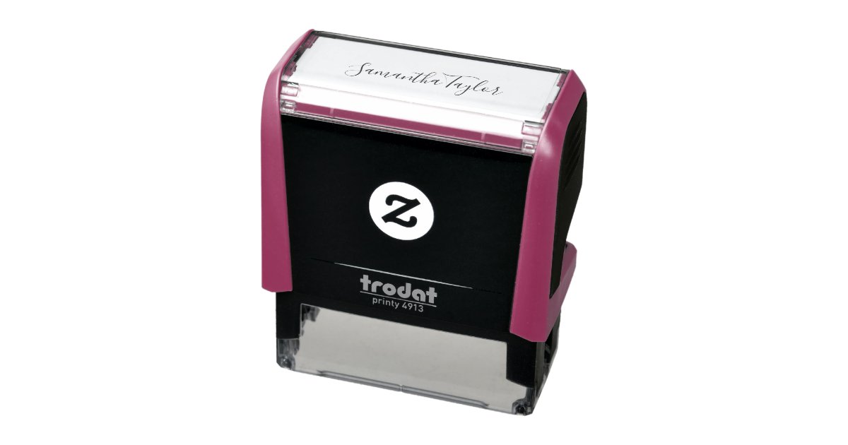 Business Owner Signature Cursive Script Name Self-inking Stamp | Zazzle
