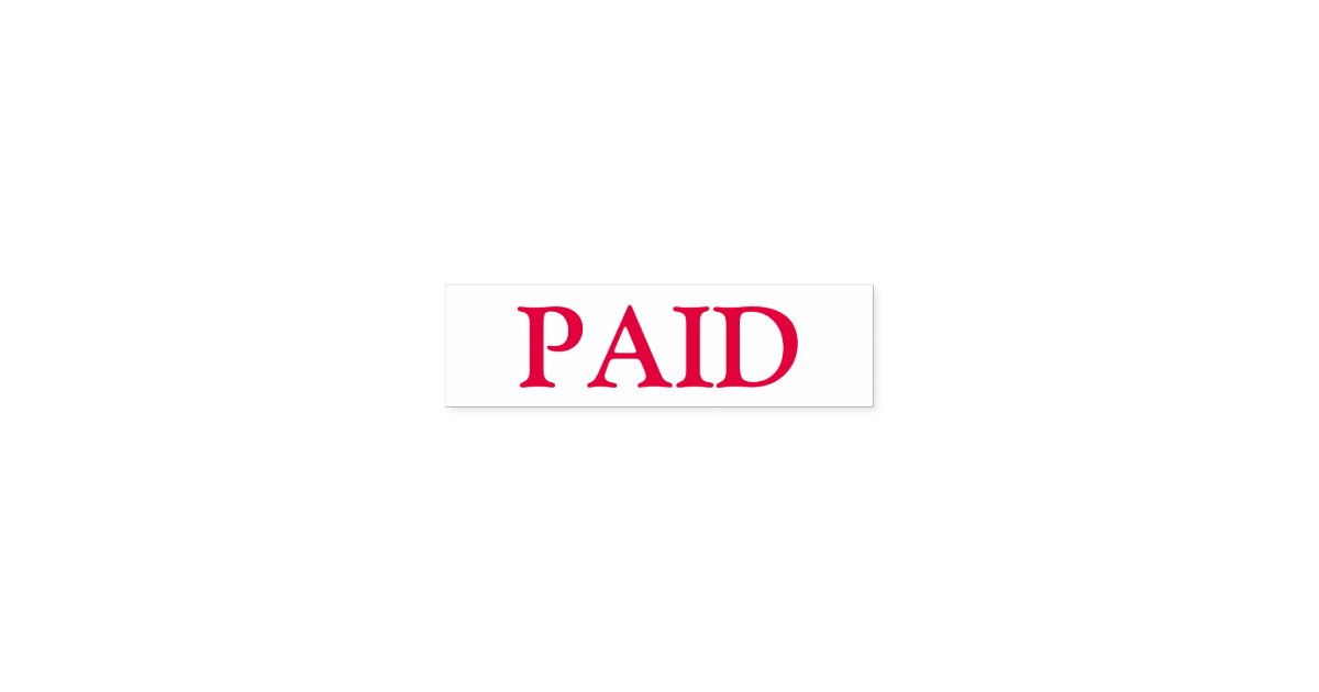 Business paid invoices documentation pocket stamp | Zazzle