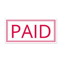 Business Paid Payment Self-inking Stamp | Zazzle