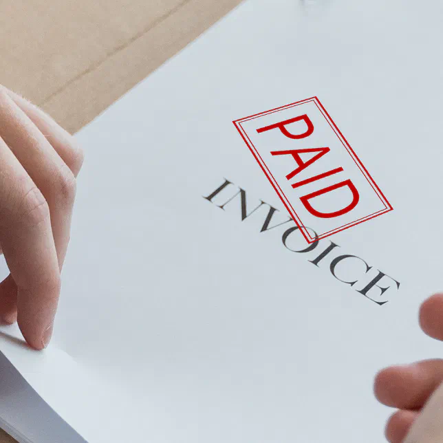 Business Paid Payment Self-inking Stamp | Zazzle