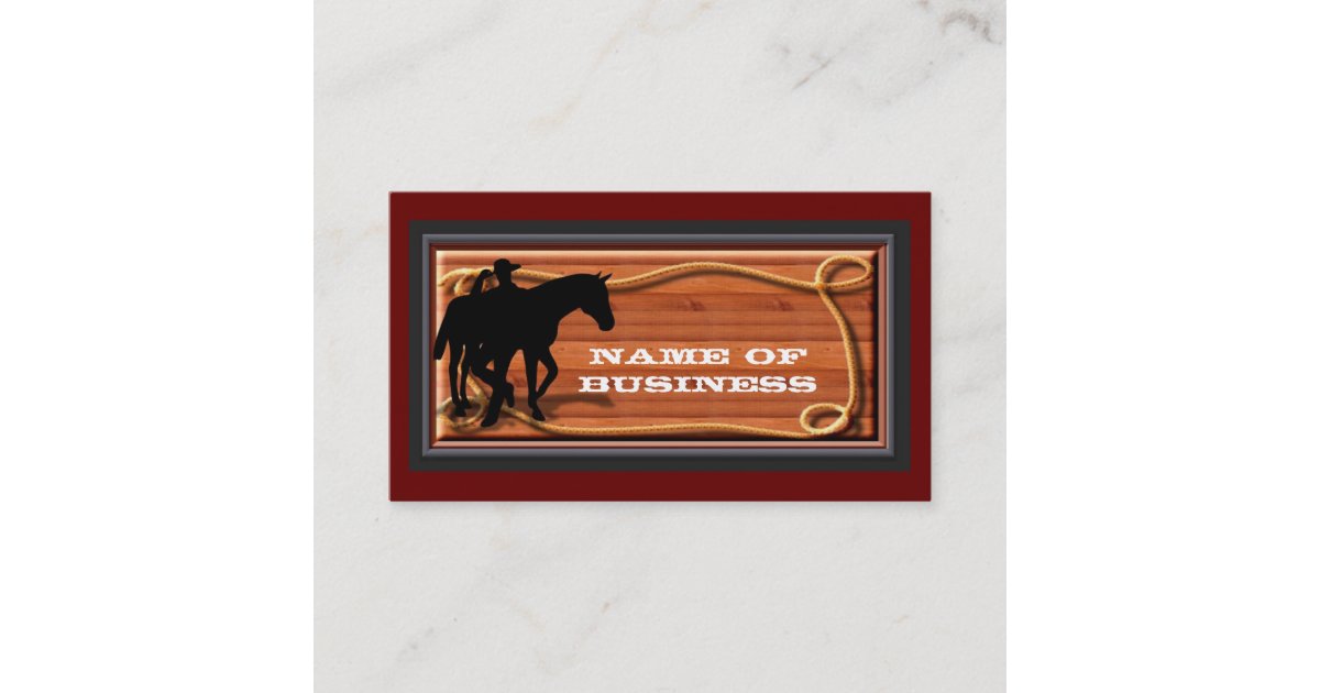 Business, Personal Western Style Card | Zazzle
