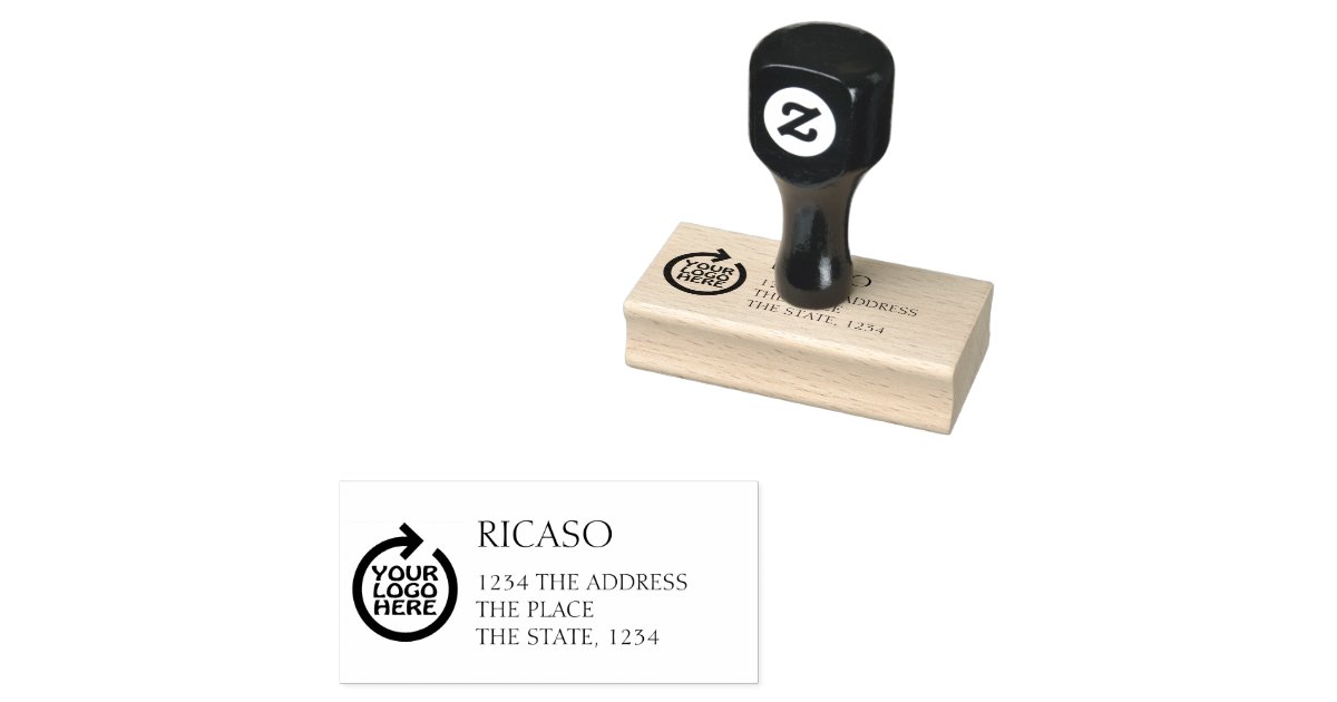 Business Personalized Logo Rubber Stamp | Zazzle